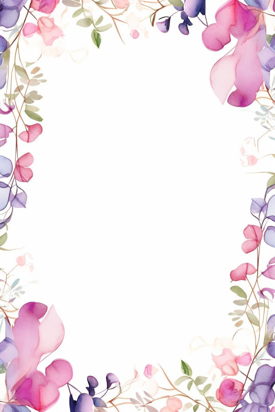 High Resolution Printable Greeting Card, Sweet Peas 8. DIY Blank ...