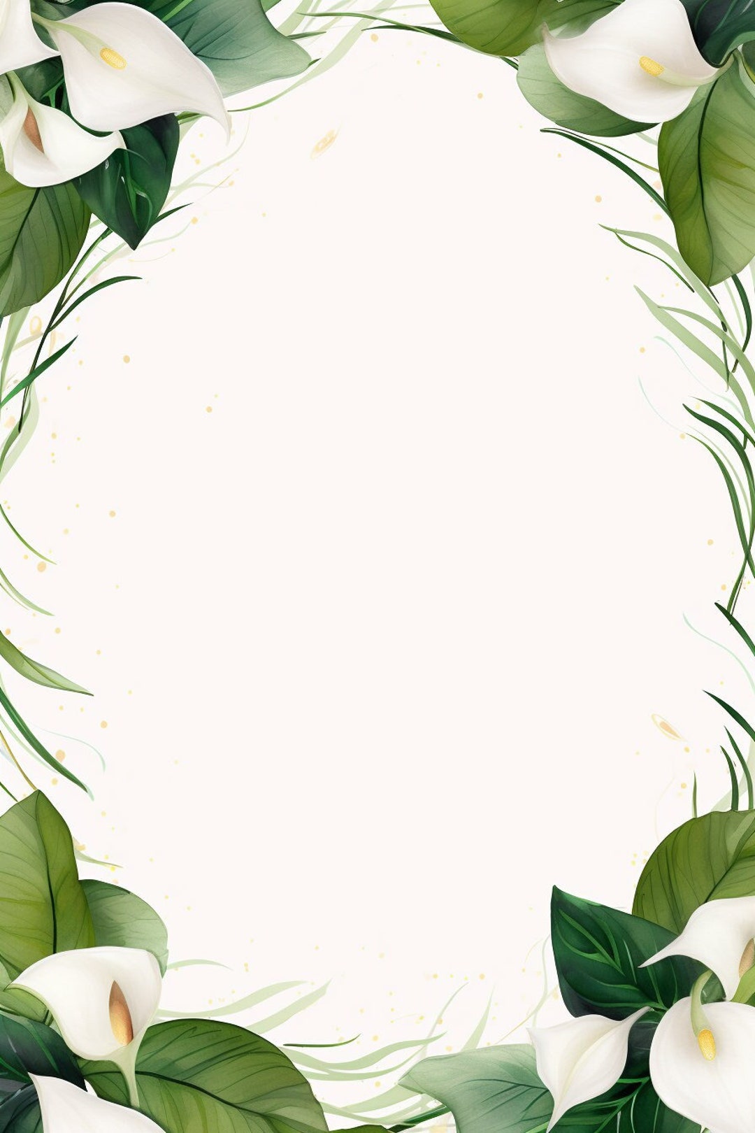 High Resolution Printable Greeting Card, Calla Lilies 3. DIY Blank ...