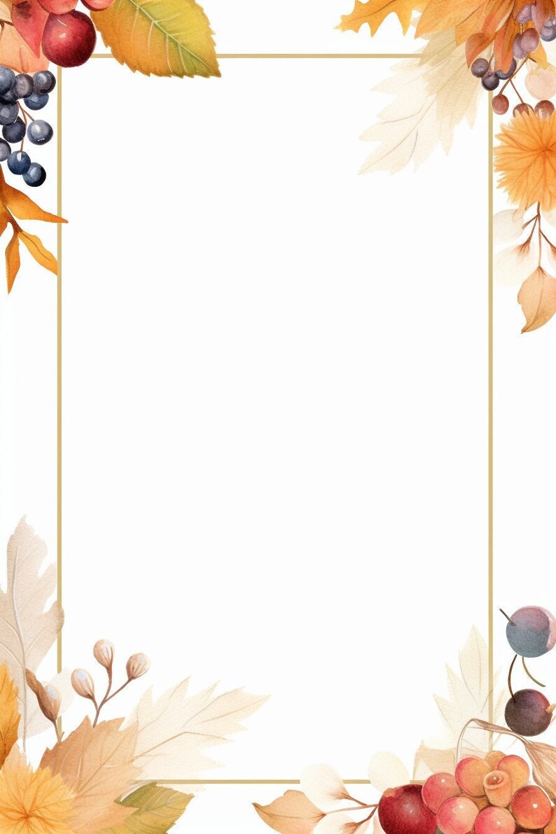 High Resolution Printable Greeting Card, Harvest Foliage. DIY Blank ...