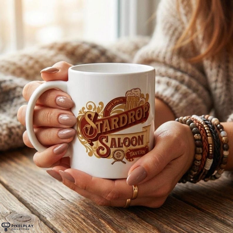 Stardew Valley Mug, Stardew Valley Gift, Stardrop Saloon Coffee Mug ...