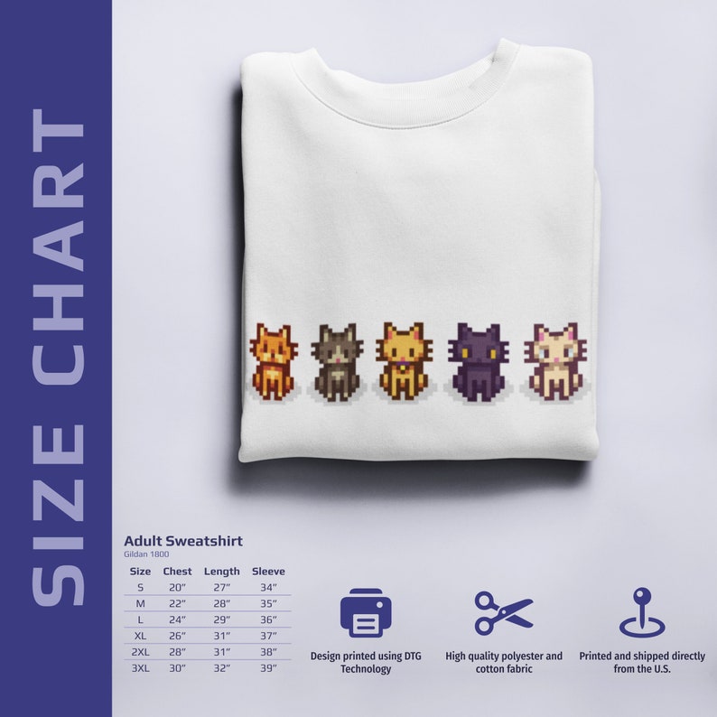 Stardew Valley Sweatshirt, Pixel Art Cute Cat Shirt, Stardew Valley ...