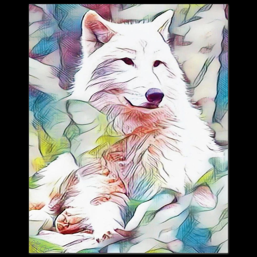 Vibrant Colorful Animal Digital Art Print for Wildlife Lovers Options ...