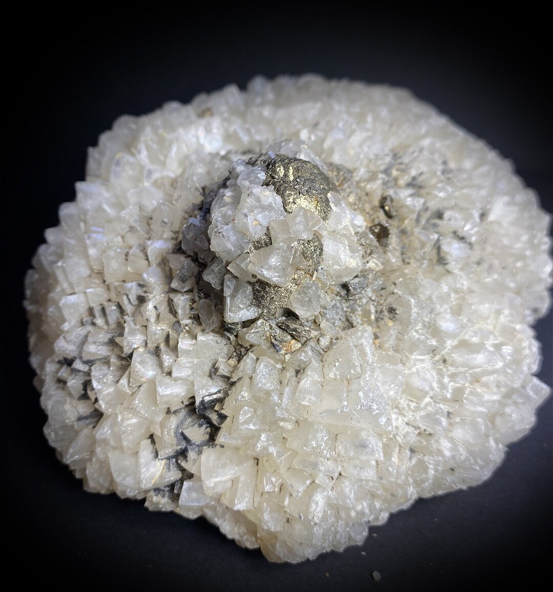 HUGE Clear Quartz, Stilbite, and Pyrite Crystal Cluster - Etsy