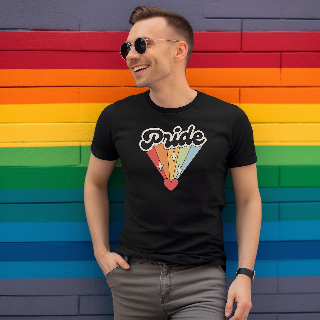 Rainbow Pride T-shirt, LGBTQ Gay Pride Tee, Progress Social Justice ...
