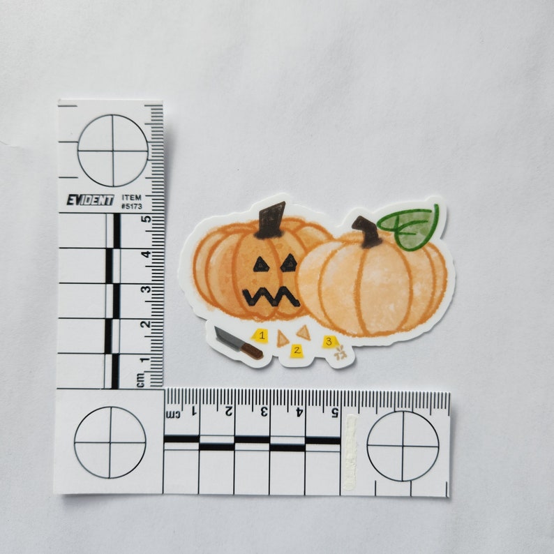 Pumpkin Murder L Funny Crime Scene Sticker L Halloween Themed - Etsy