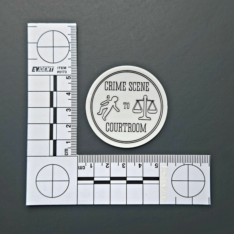 Crime Scene to Courtroom Logo Sticker - Etsy