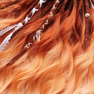 Wavy "fantastic Fox" Dreads Ombre Synthetic Dreadlock Extensions Hair ...