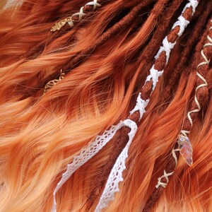 Wavy "fantastic Fox" Dreads Ombre Synthetic Dreadlock Extensions Hair ...
