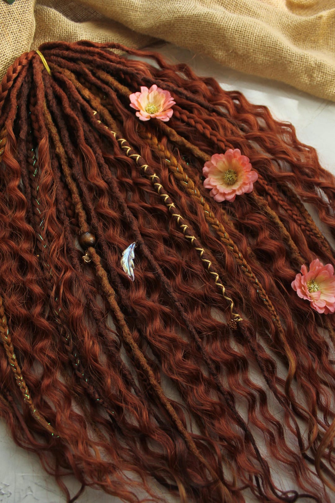 Synthetic Dreads "flower" With Accessories Crochet DE Dreadlock Hair ...