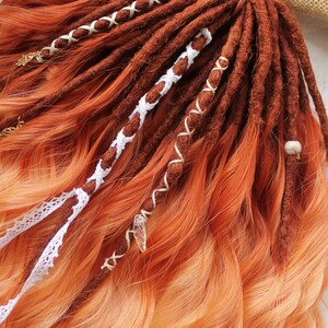 Wavy "fantastic Fox" Dreads Ombre Synthetic Dreadlock Extensions Hair ...
