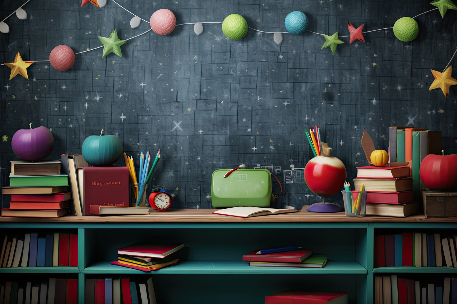 Back to School Digital Backdrop Digital Backdrop School Teacher Digital ...