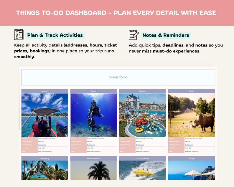 Travel Planner Template Vacation Planner Kids Travel Planner ...