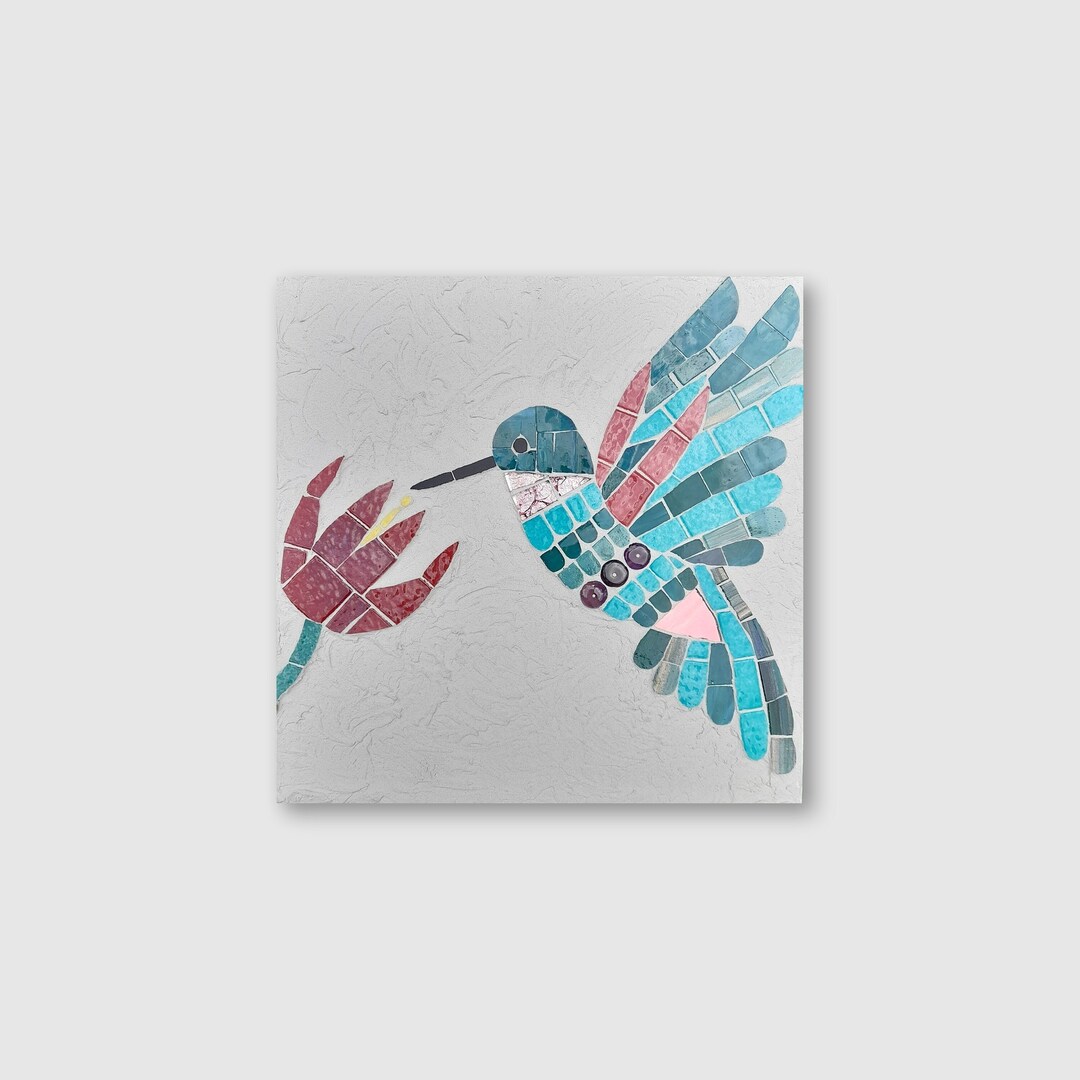 Mosaic Hummingbird, One of a Kind, Mosaic Art Design, Mosaic Bird, Hand ...