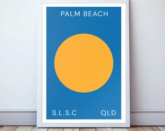 Rainbow Bay, Australia, Queensland Poster, Surf Lifesaving, SLSC Art ...