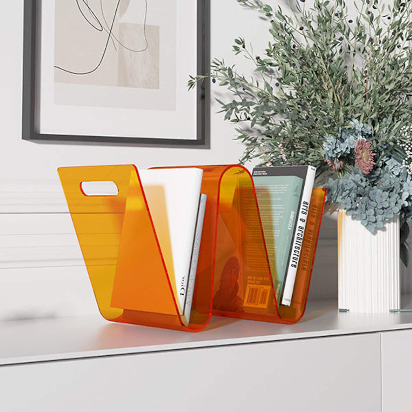 High Shine Acrylic Bookshelf Display Shelf & Organizer - Etsy