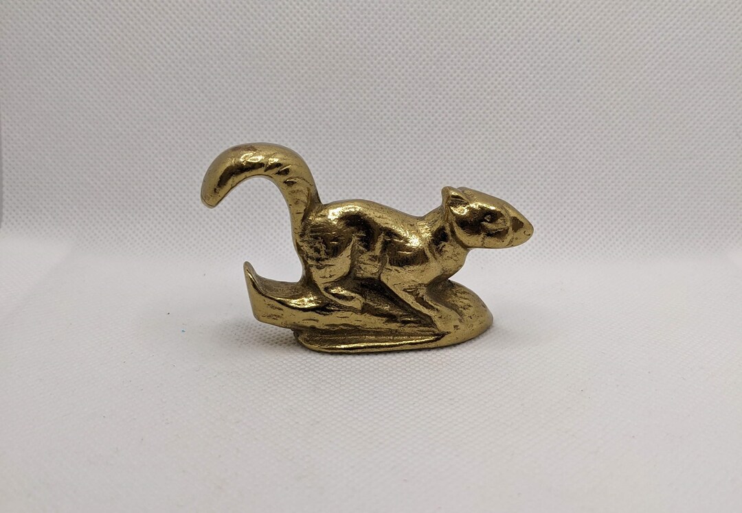 Solid Brass Squirrel Figurine Made in Canada by Riverside Brass, New ...