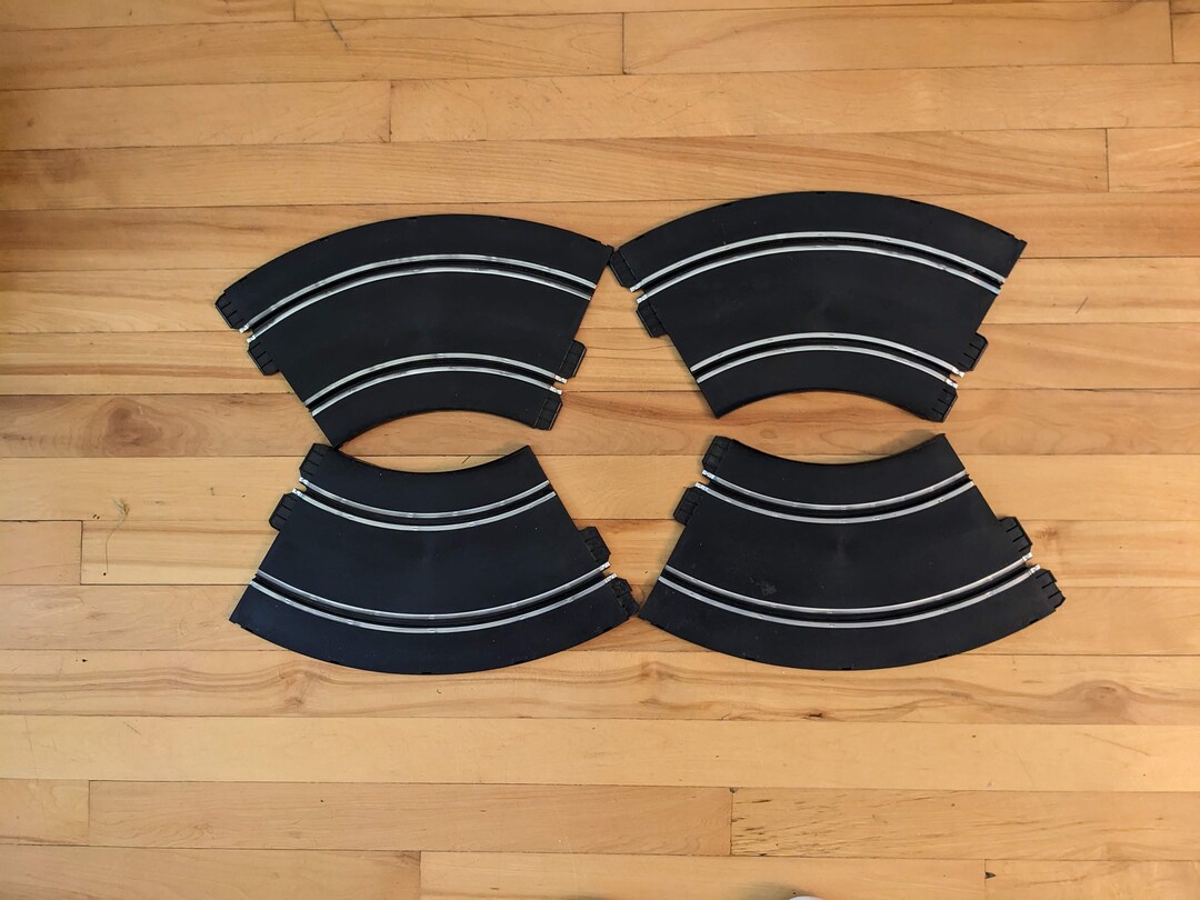 Strombecker Vintage Slot Car Track 1/32 Scale, 4 Curved Tracks and 6 ...