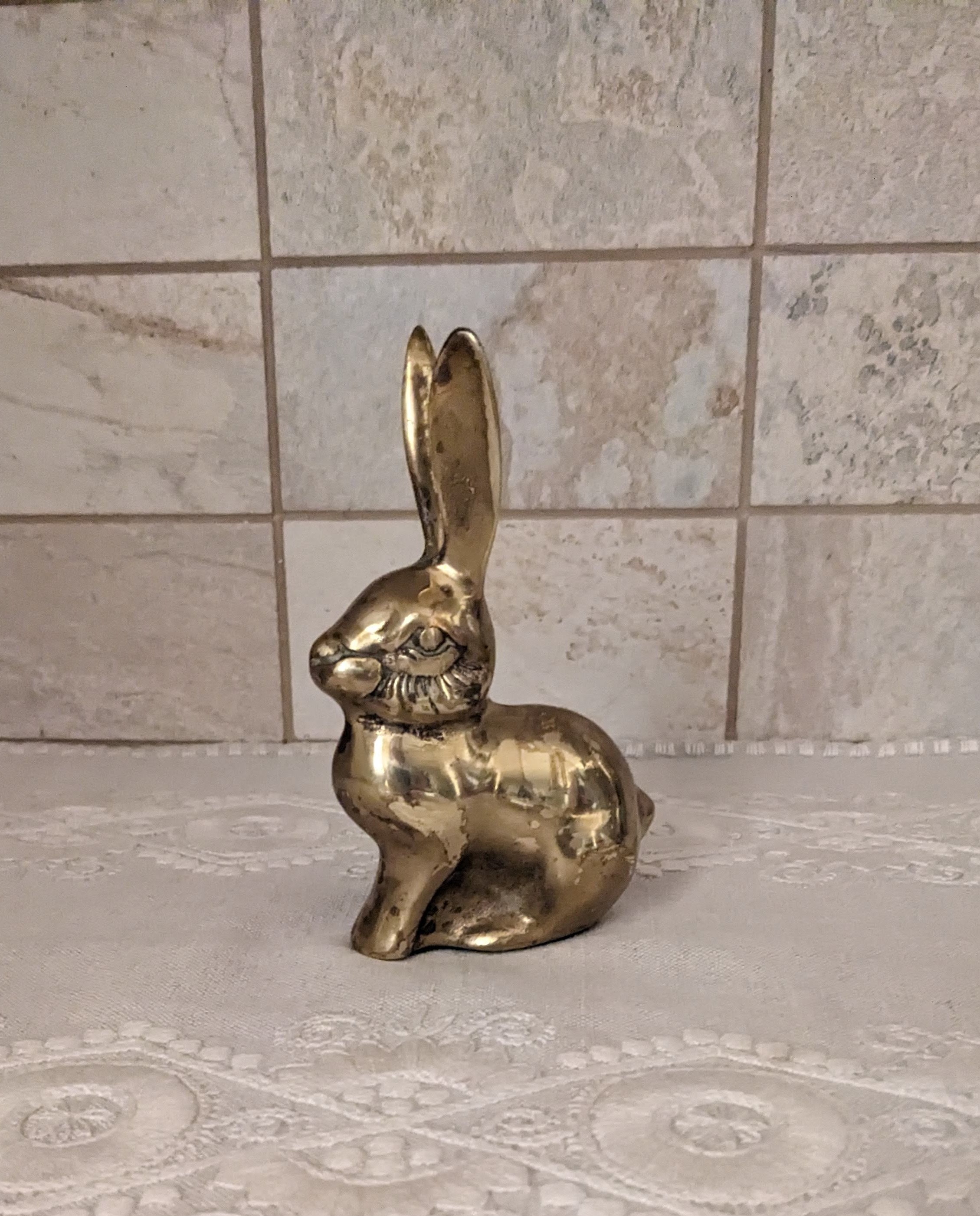 Solid Brass Rabbit Mid Century - Etsy