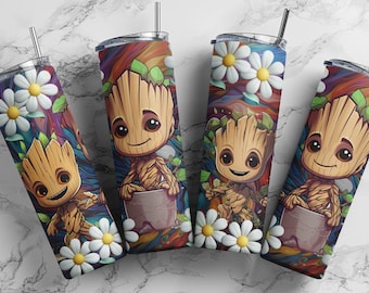 Baby Groot Tumbler Wrap, Groot Wrap, Groot Tumbler, Groot Sublimation ...