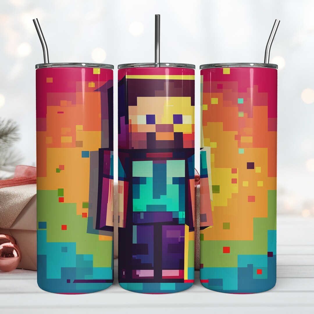 Minecraft Tumbler Wrap, 20oz, 12oz, Gaming, Sublimation, Kids, Birthday ...
