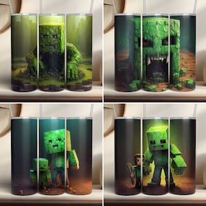 Minecraft Tumbler Wrap, 20oz, 12oz, Gaming, Sublimation, Kids, Birthday ...