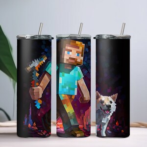 20oz Minecraft Tumbler Wrap, 12oz Kids Minecraft Wrap, Minecraft ...