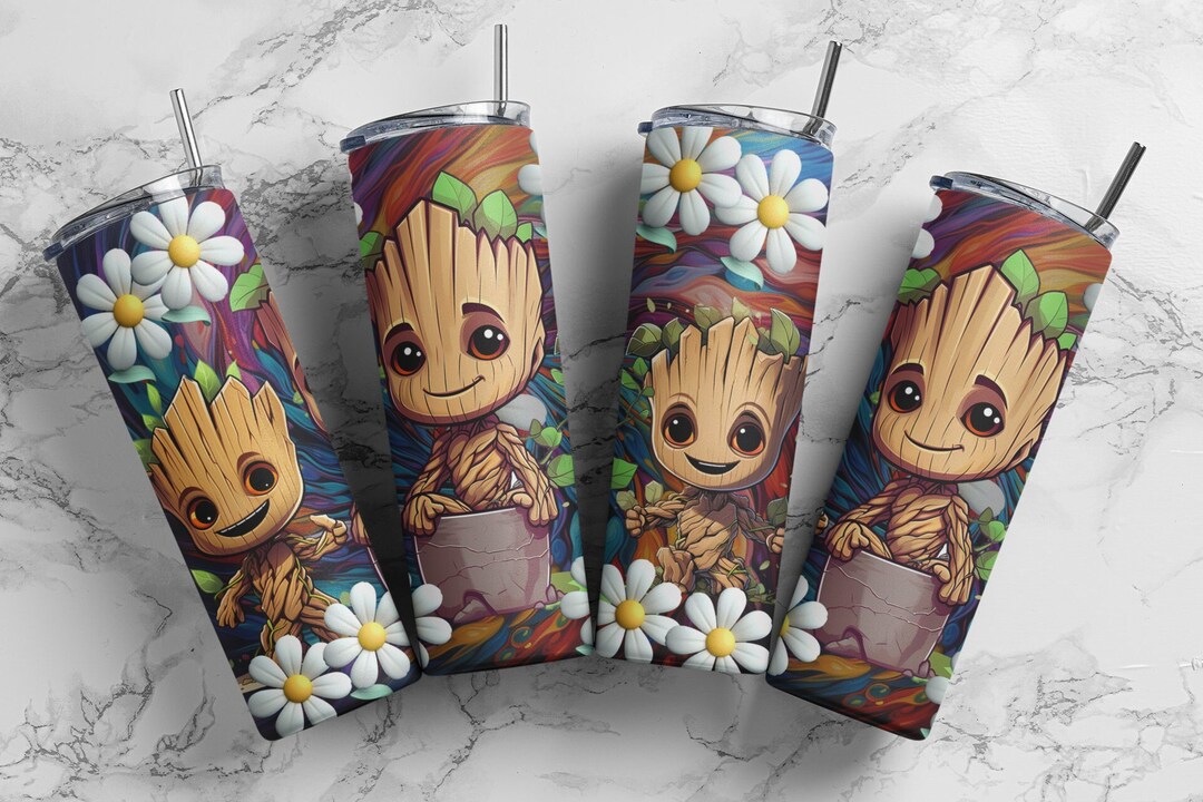 3D Baby Groot Tumbler Wrap, Groot Wrap, Groot Tumbler, Groot ...