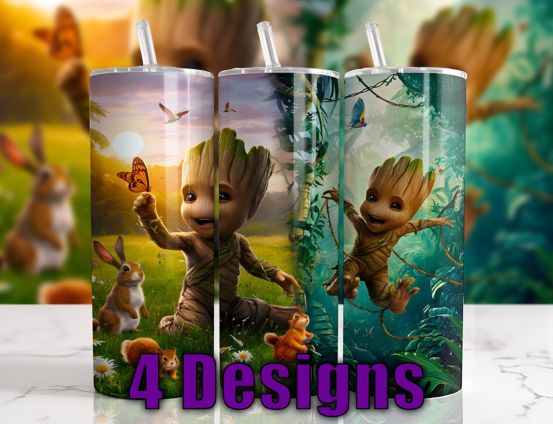 3D Baby Groot Tumbler Wrap, Groot Wrap, Groot Tumbler, Groot ...