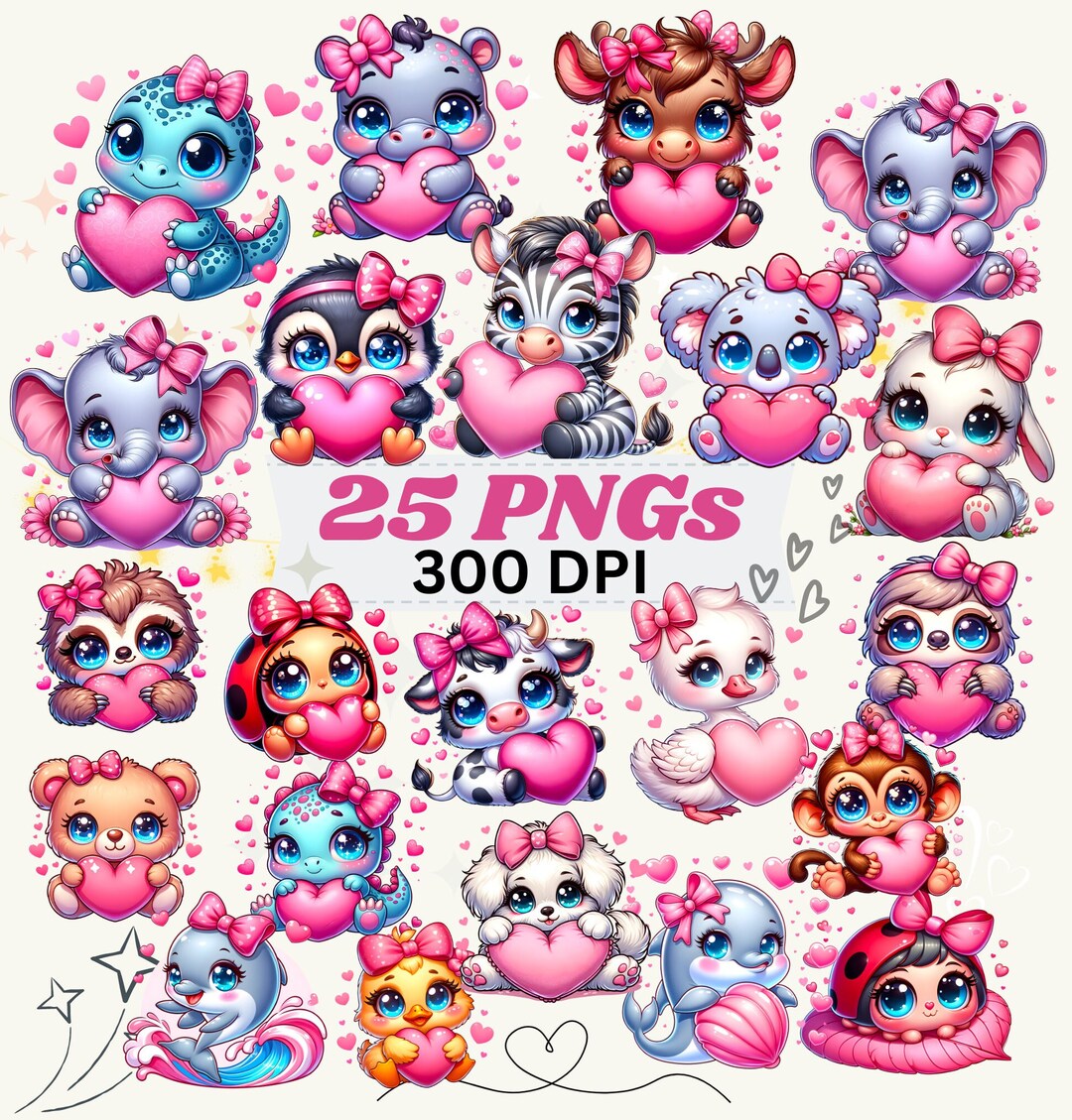 Animals Clipart PNG Bundle Sticker Sublimation Sublimate Sloth ...
