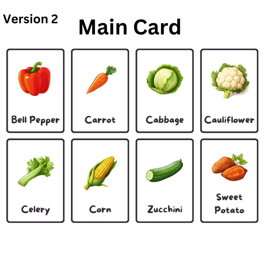 Printable Farm Animals Flashcards Fruits Flashcards Printable - Etsy