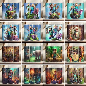 Minecraft Tumbler Wrap, 20oz, 12oz, Gaming, Sublimation, Kids, Birthday ...