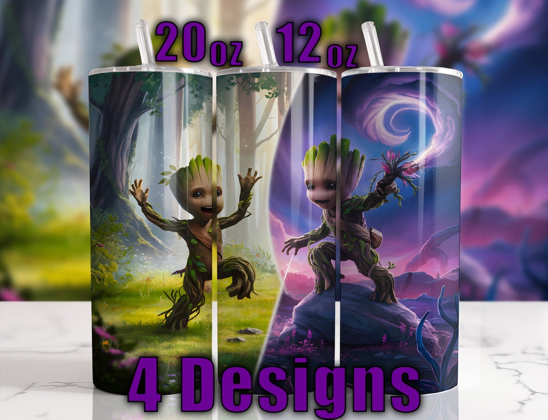 3D Baby Groot Tumbler Wrap, Groot Wrap, Groot Tumbler, Groot ...