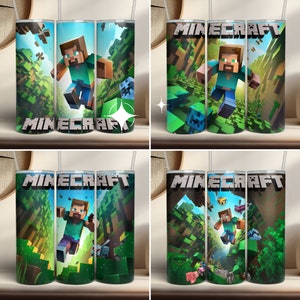 Minecraft Tumbler Wrap, 20oz, 12oz, Gaming, Sublimation, Kids, Birthday ...