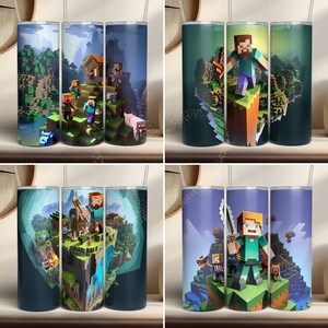 Minecraft Tumbler Wrap, 20oz, 12oz, Gaming, Sublimation, Kids, Birthday ...