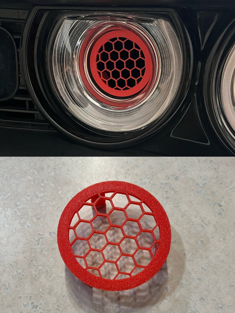 Dodge Challenger Headlight Air Intake Insert Grill Grille - Etsy