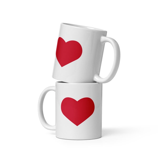 Red Heart Mug - Etsy