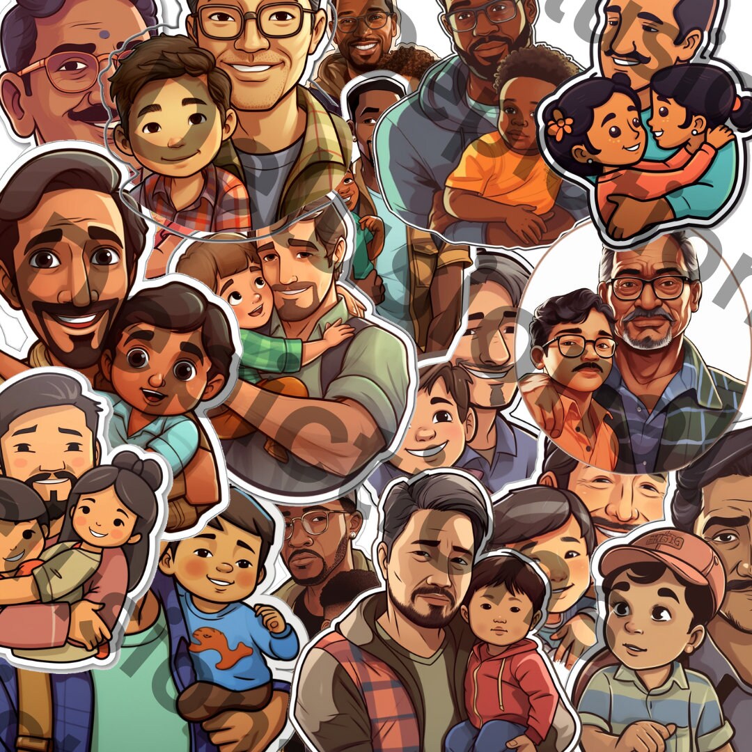 Father’s Day Father & Son Digital Sticker Bundle - Etsy