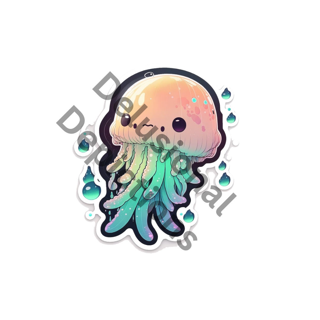 Jellyfish Digital Sticker Bundle - Etsy