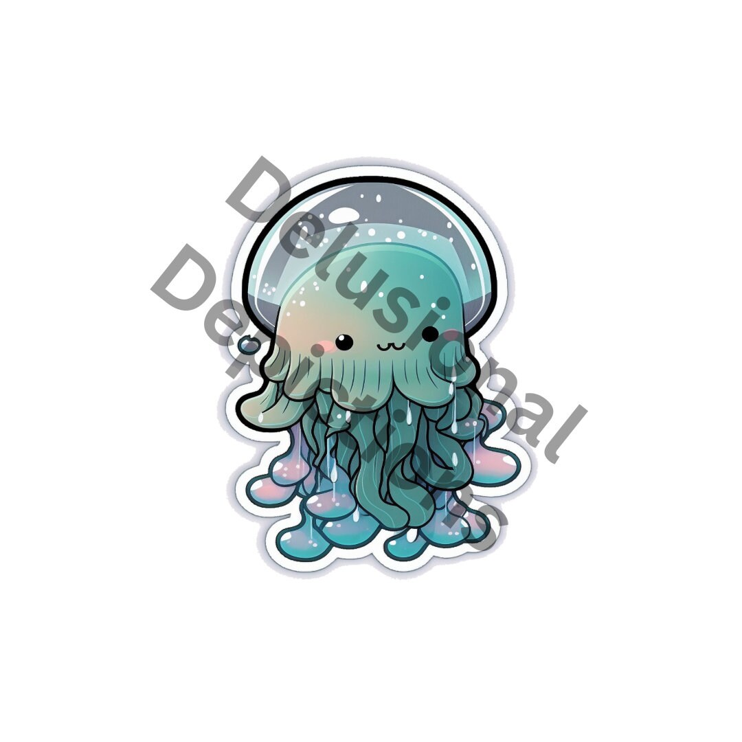 Jellyfish Digital Sticker Bundle - Etsy