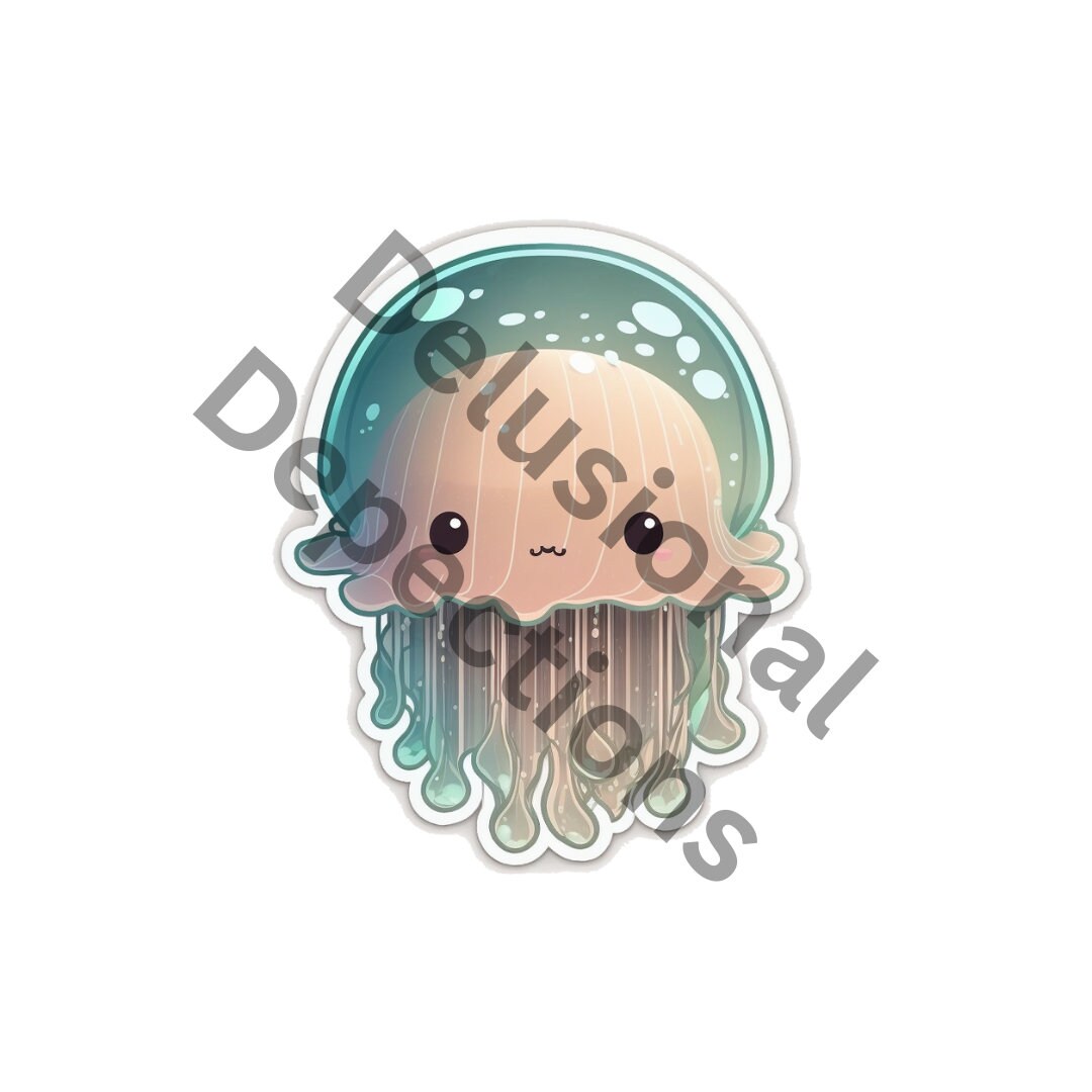 Jellyfish Digital Sticker Bundle - Etsy