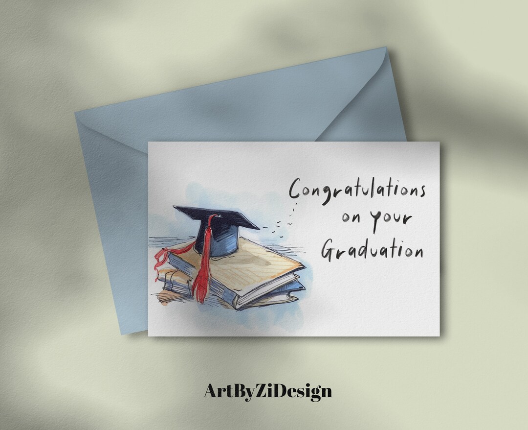 Graduation Card Printable Graduation Card Congrats Graduate Card ...