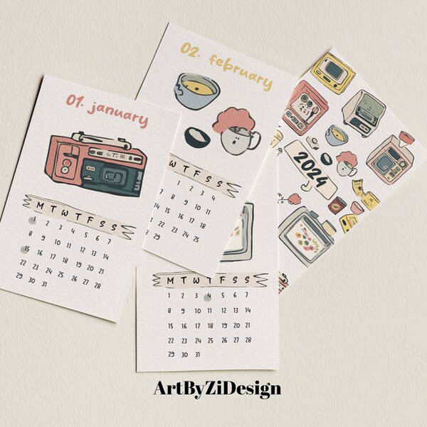 Retro Calendar - Etsy