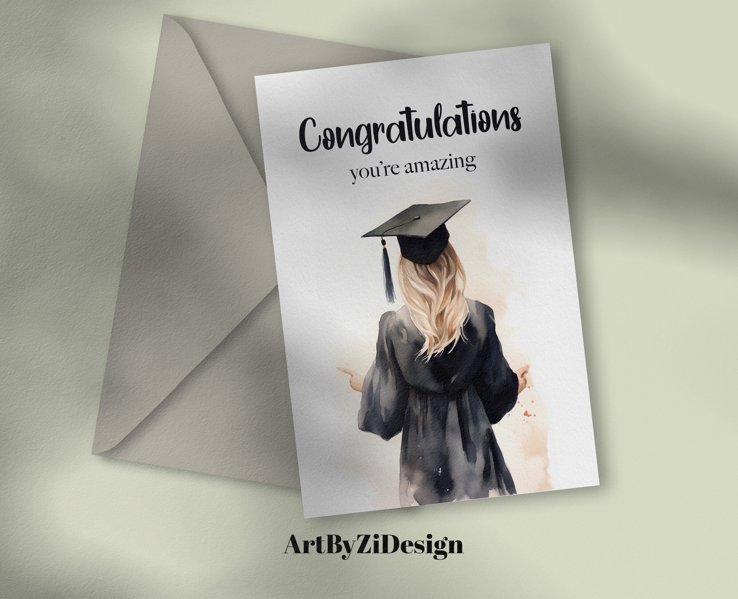 Graduation Card Printable Graduation Card Congrats Graduate Card ...