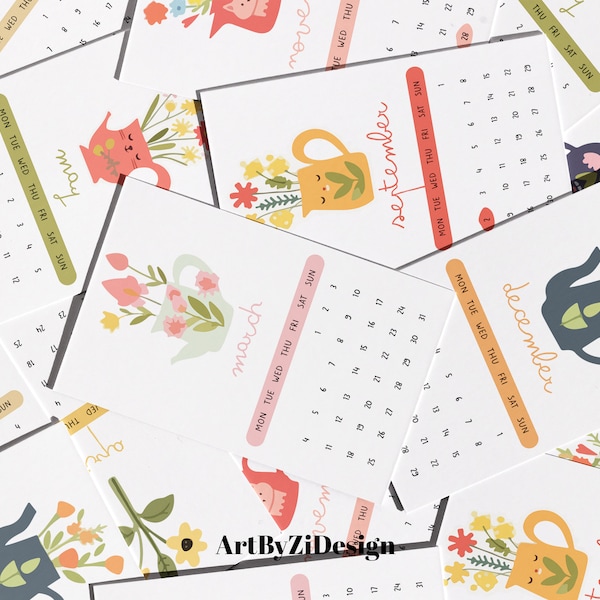 Flower Calendar - Etsy