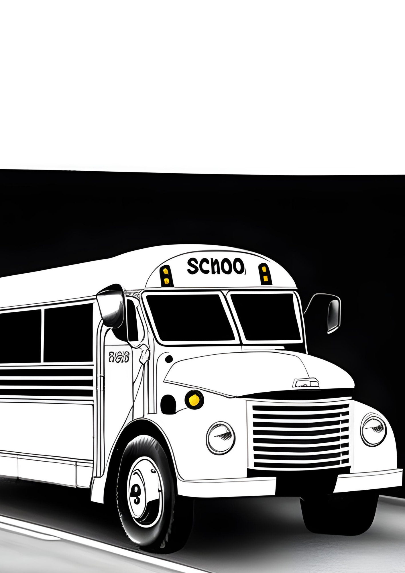 School Bus Coloring Book Page /digital Download/coloring Page - Etsy