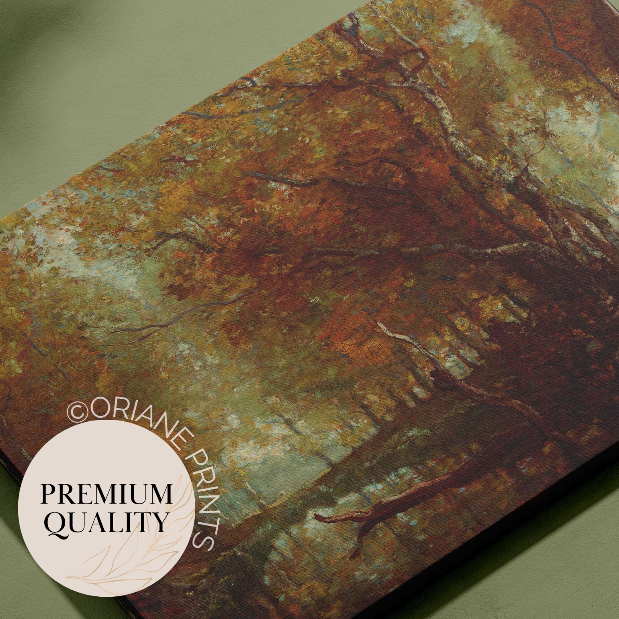 Fall Landscape Oil Painting, Printable Rustic Fall Decor Print, Autumn ...