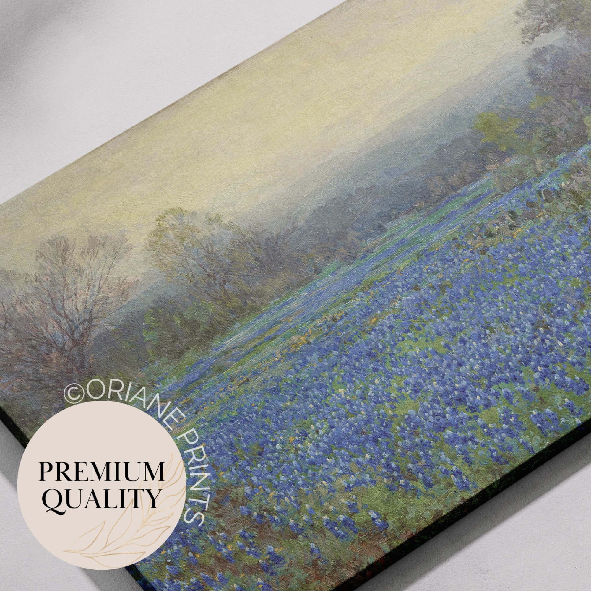 Flower Field Landscape Printable Art, Spring Print, Flower Meadow Oil ...