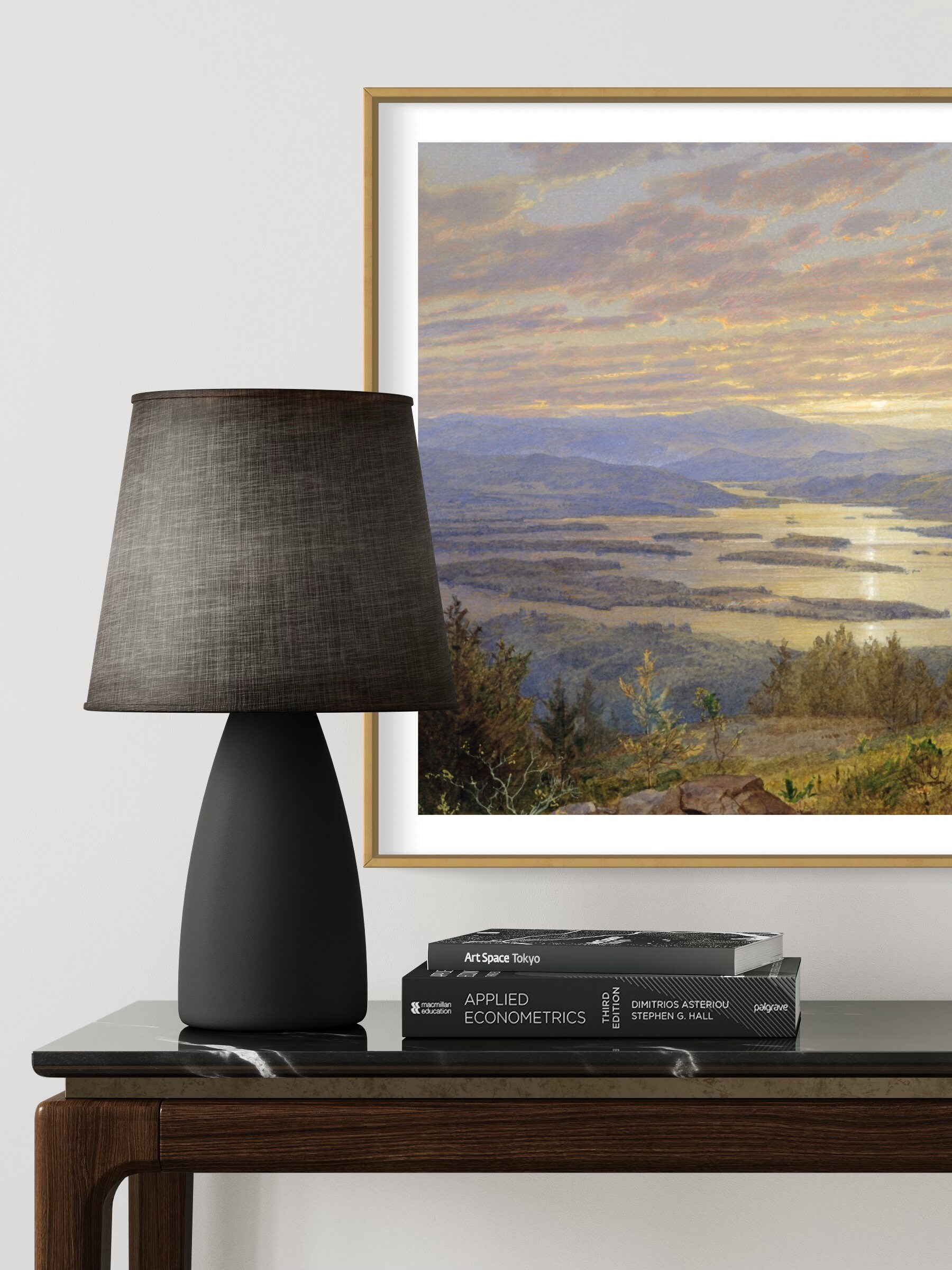 Vintage Sunrise Painting, Scenic Landscape Print, Old Money Art ...