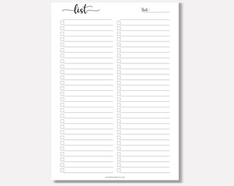 Blank Checklist Template Printable & Fillable, Simple Checklist ...