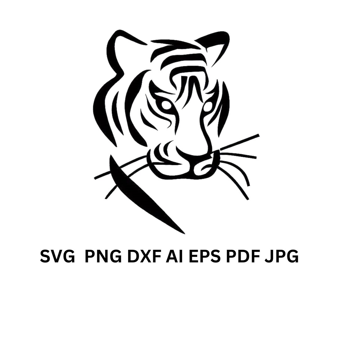 Tiger Face Cut SVG Vector Circut Tiger Head PNG Clipart Svg - Etsy